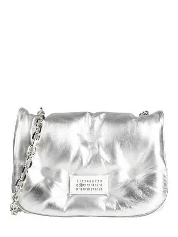 MAISON MARGIELA Leather Cross-body Flap Bag - Silver
