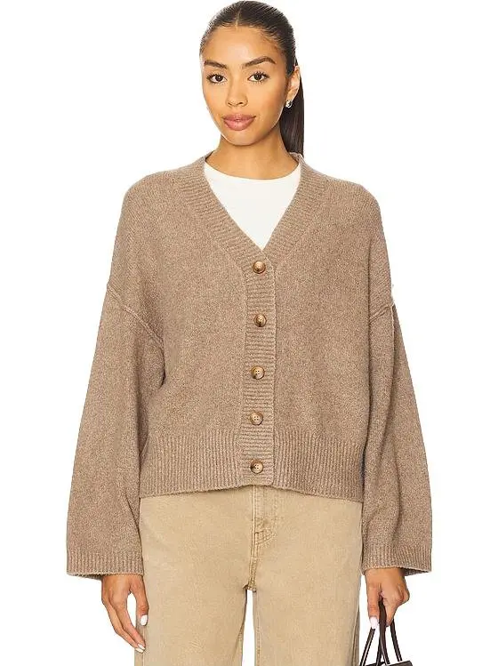 Free People Cool Of The Night Cardi - Mocha Melange