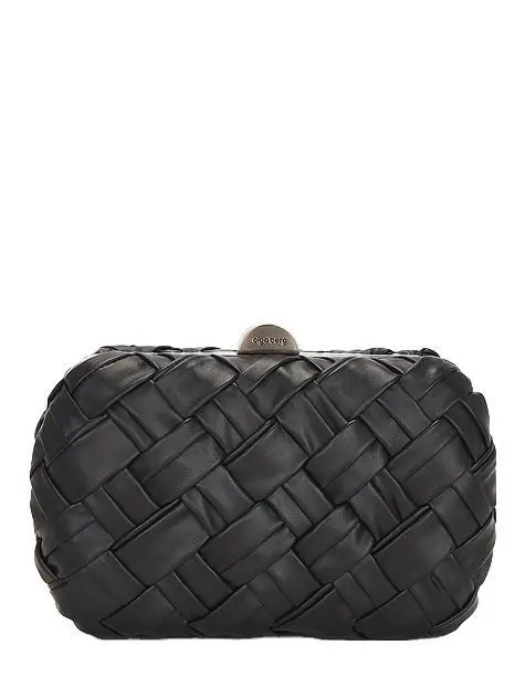 OLGA BERG Haven Woven Clutch - Black