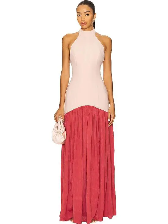 LOVERS AND FRIENDS Marissa Gown - Pink & Burgundy