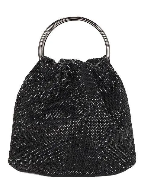 OLGA BERG Mabel Crystal Top Handle Bag - Black
