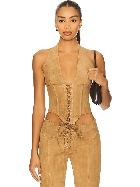 Miaou Bustier Top - Tan