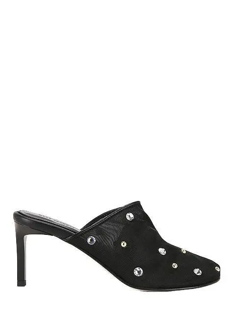 Dear Frances Sade Mules - Black Crystals & Studs