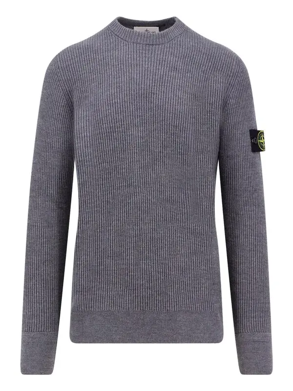 Stone Island Certified Virgin Wool Sweater - Grey