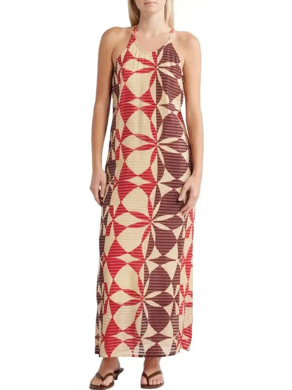 NEXT Floral Print Maxi Slipdress - Red