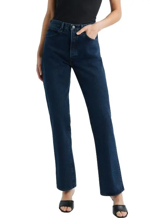 FRAME The Vertical High-waist Relaxed Straight-leg Jeans - Nova