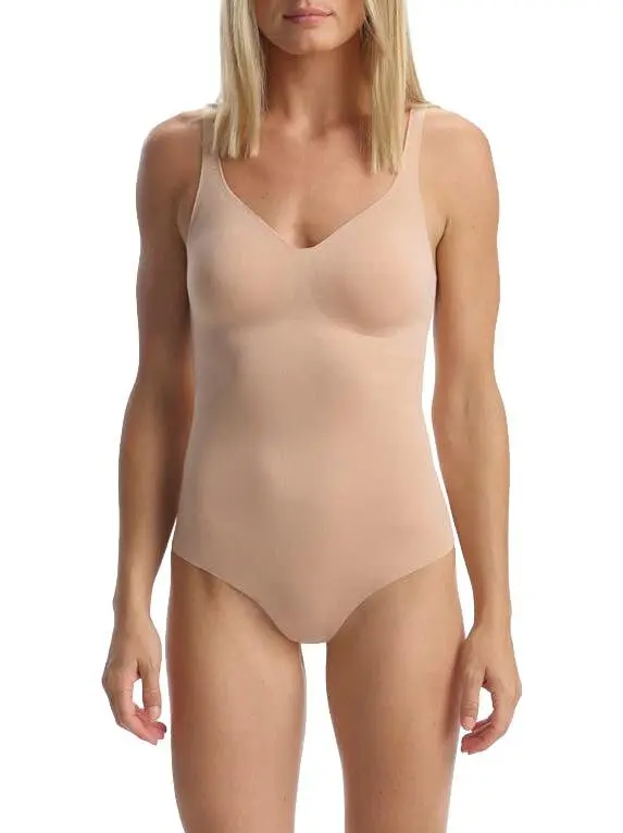 Commando Butter Soft Support Thong Bodysuit - Beige