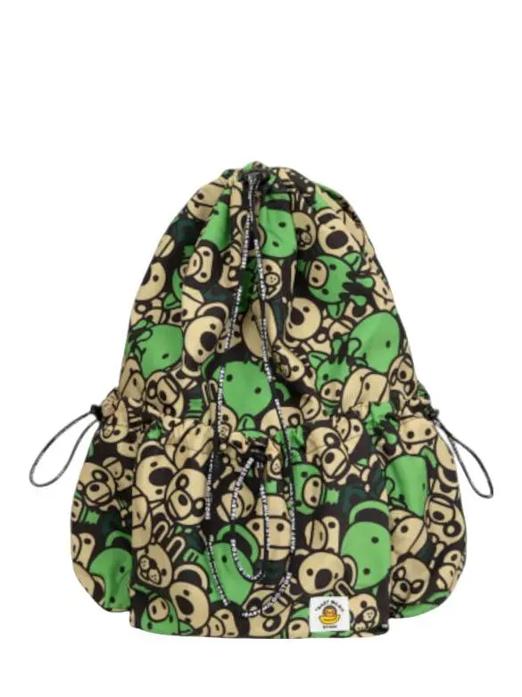 A BATHING APE Baby Milo & Friends Large Backpack - Emerald