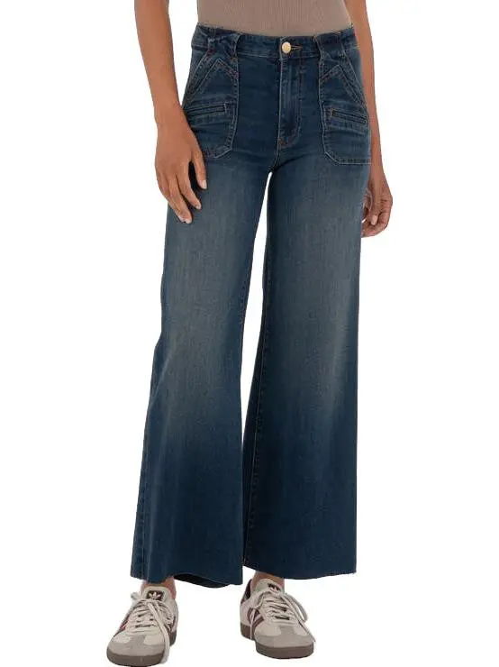 Kut From The Kloth Raw Hem Wide-leg Jeans - Advantage