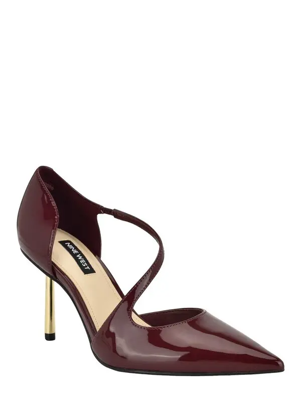 Nine West Dolen Pointed Toe Pump - Dark Red
