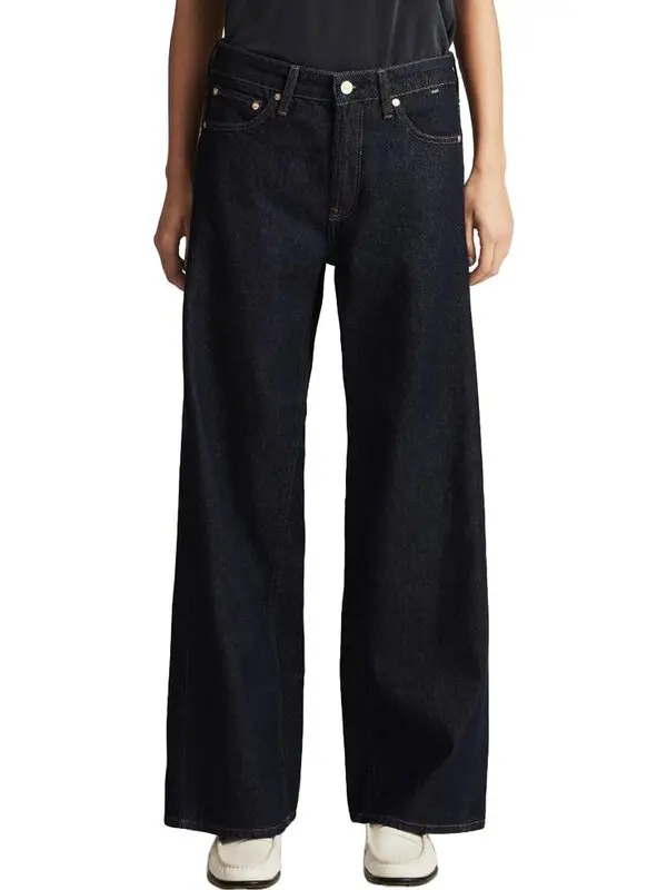 MAVI Siena High Waist Ankle Wide Leg Jeans - Rinse Classic Denim