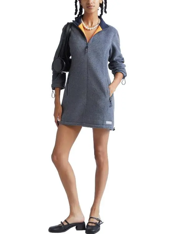 Sandy Liang Lamb Polar Fleece Minidress - Grey