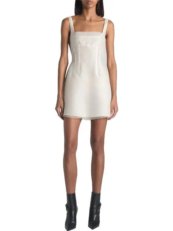Alexander McQueen Corset Mini Dress - Chalk