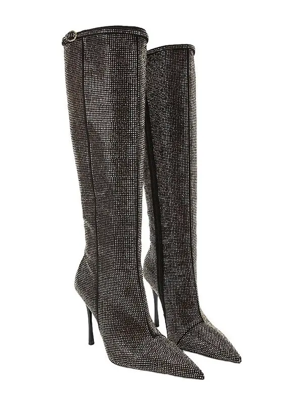Kurt Geiger Mayfair Pointed Boots - Charcoal