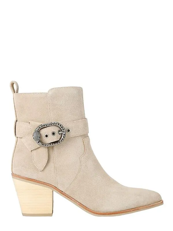 Kurt Geiger Mayfair Belt Ankle Boots - Dark Beige