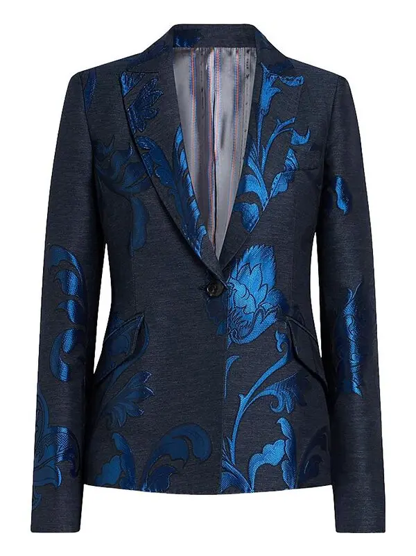 Etro Denim Jacquard Jacket - Blue Multi