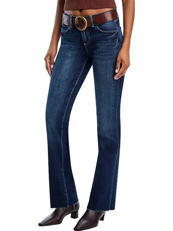 L'Agence Sneeki Low Rise Straight Jeans - Columbia