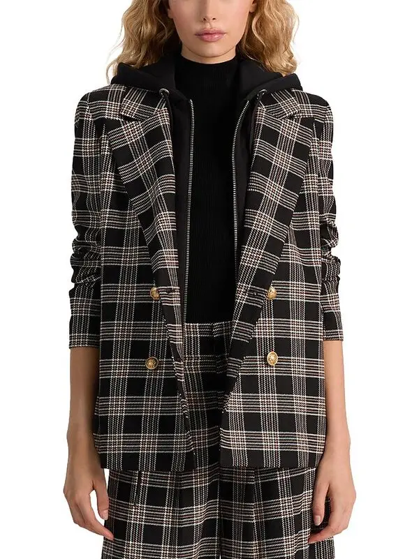 Alice + Olivia Jordan Plaid Blazer - Black/mutli