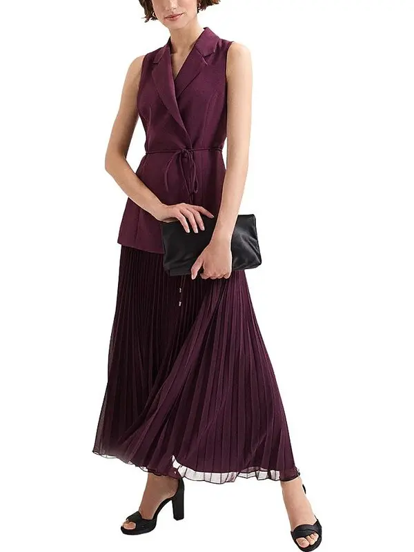 PHASE EIGHT Becky Tux Dress - Burgundy