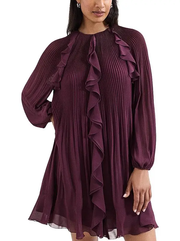 PHASE EIGHT Layla Swing Dress - Burgundy