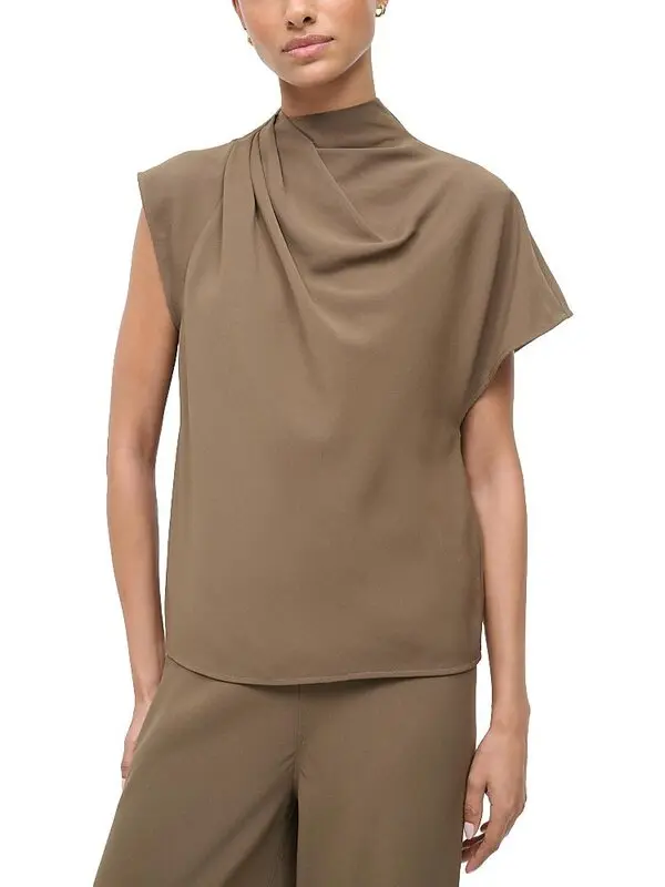 Staud Davina Asymmetric Top - Truffle