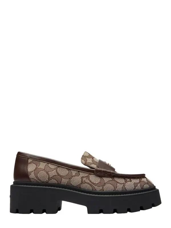 COACH® Lucy Loafer In Signature Jacquard - Signature Jacquard/oak/maple