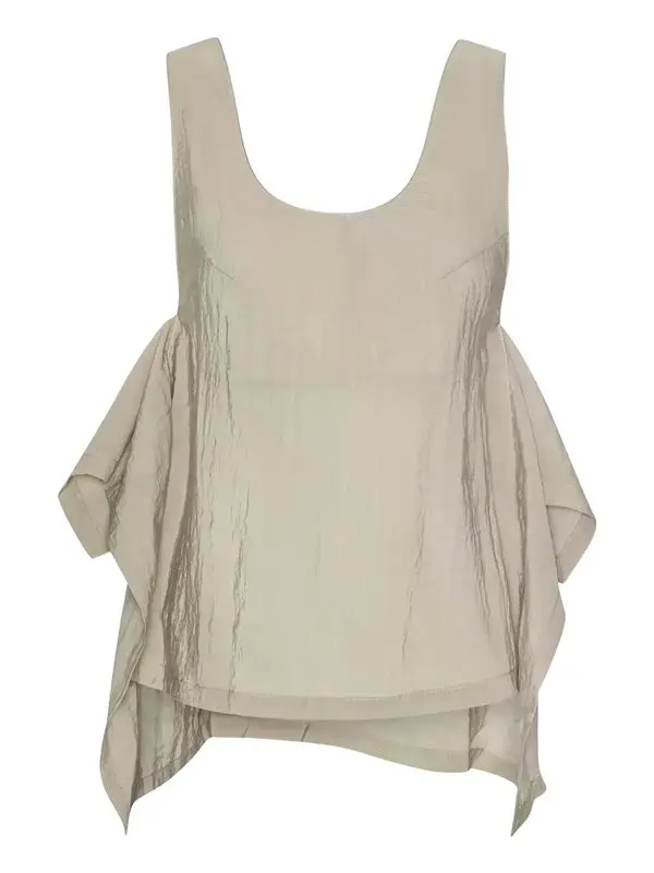 Henrik Vibskov Ruffled Asymmetric Blouse - Neutrals