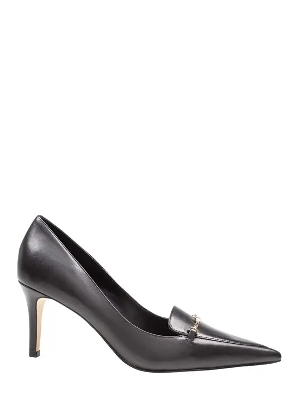 Michael Kors Leather Pump With Buckle - Black