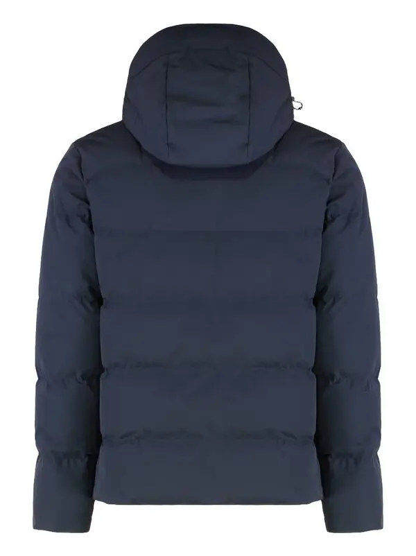 Paul & Shark Hooded Short Down Jacket - Blue