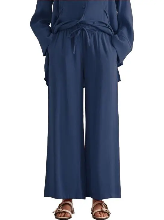 MIZALLE Relaxed Drawstring Pants - Indigo