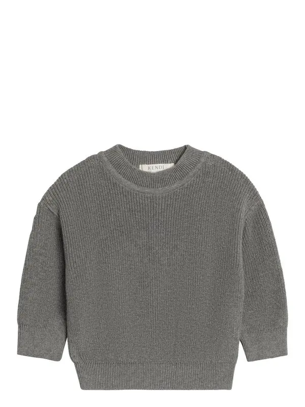 KENDI Laurie Organic Cotton Sweater - Heather Charcoal