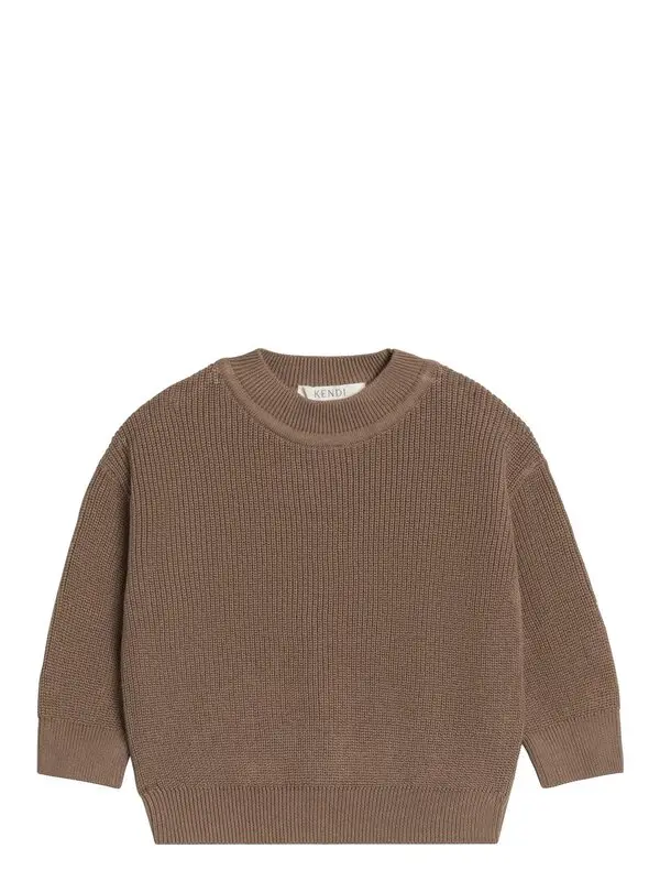 KENDI Laurie Organic Cotton Sweater - Taupe