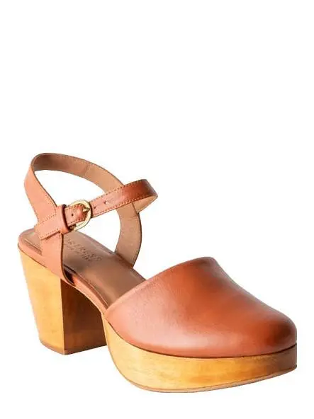 FORTRESS Willow Mary Jane Platform Clogs - Whiskey