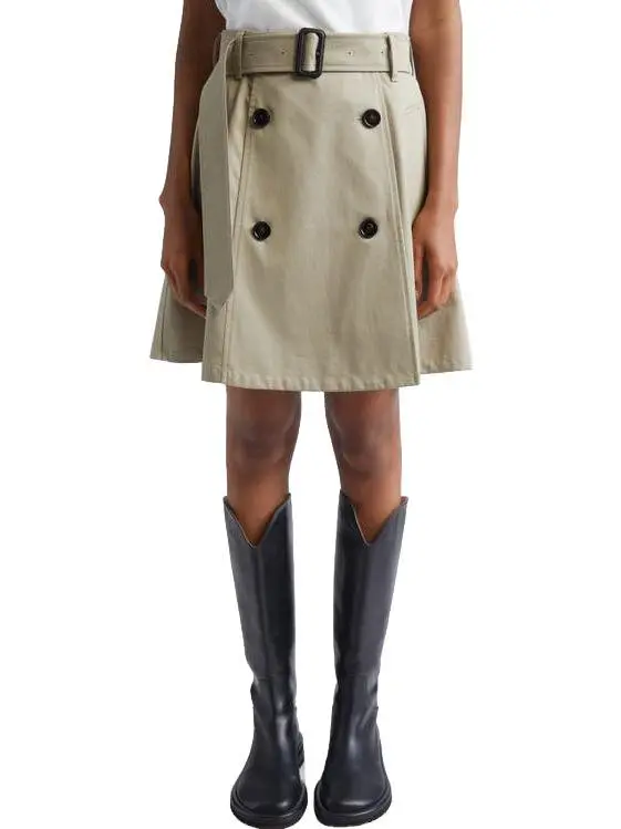 Burberry Josselyn Belted Trench Miniskirt - Quill