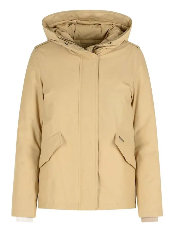 Woolrich Padded Hooded Jacket - Beige
