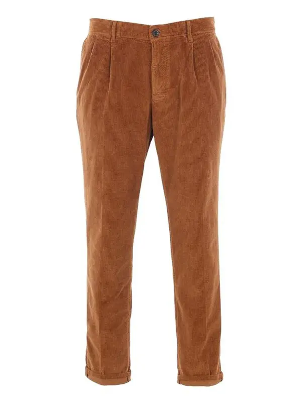 Incotex Tapered-fit Corduroy Trousers - Medium Burned