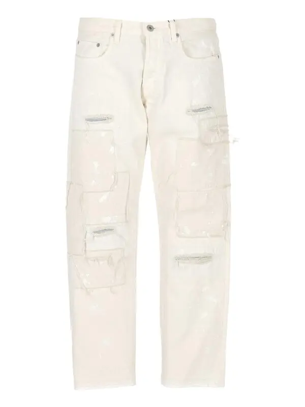 Junya Watanabe Patchwork Jeans - White X Mix