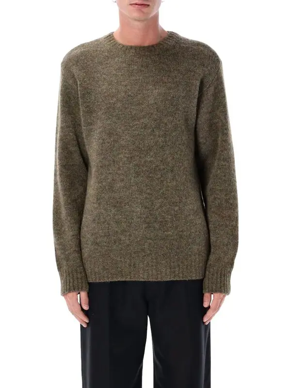 A.p.c. Lucas Alpaca Blend Crew Neck Sweater - Brown