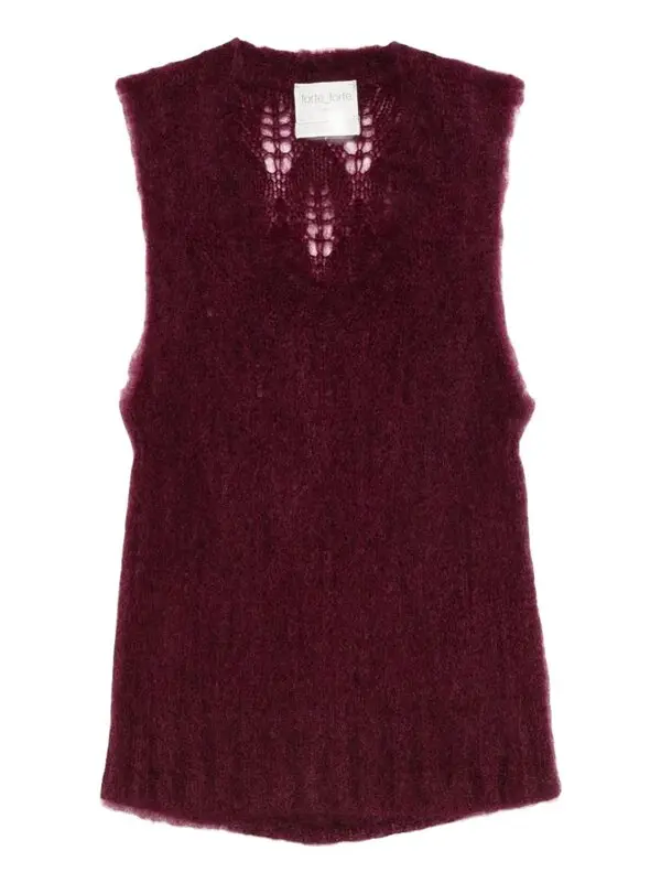 FORTE_FORTE My Knit' Knitted Vest - Red