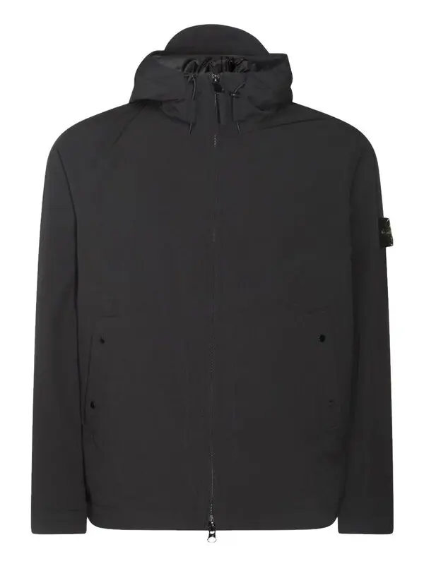 Stone Island Short Hooded Parka - Black
