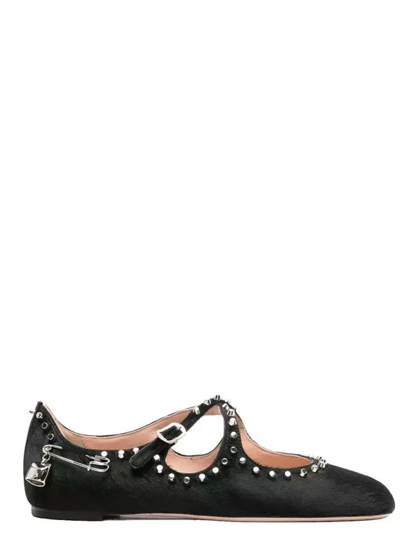 Bally Leather Ballet Flats - Black