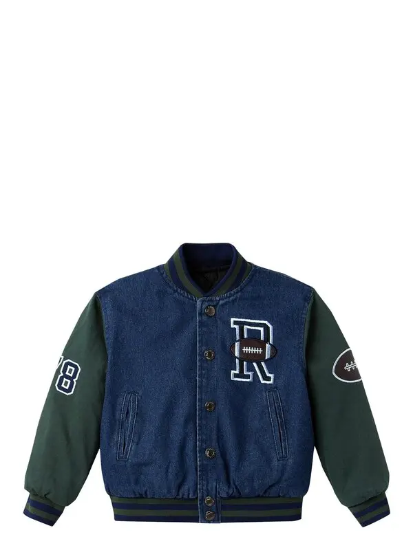 GV GALLERY Varsity Denim Jacket - Blue