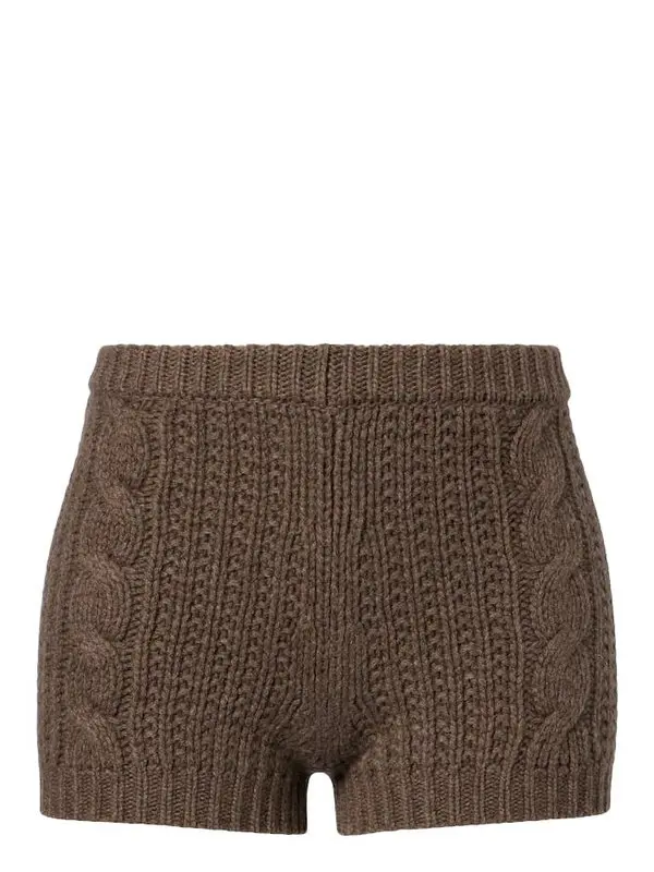 Magda Butrym Cable-knit Cashmere Shorts - Brown
