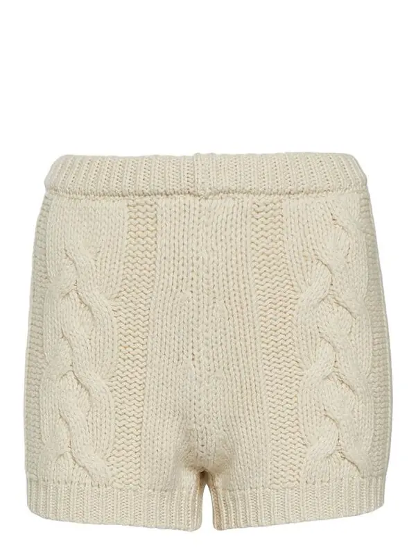 Magda Butrym Cable-knit Cashmere Shorts - Neutrals