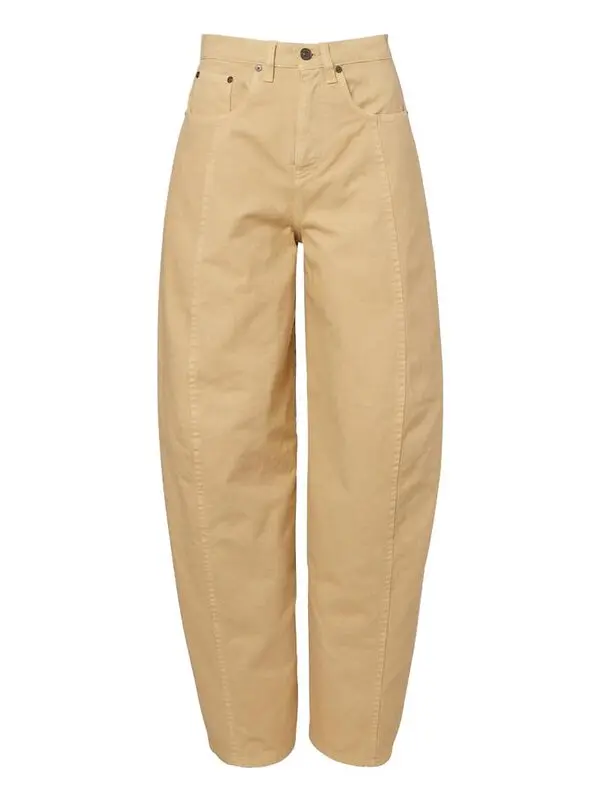 Victoria Beckham High-rise Barrel-leg Jeans - Yellow