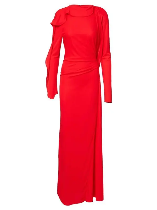 Victoria Beckham Draped Maxi Dress - Red