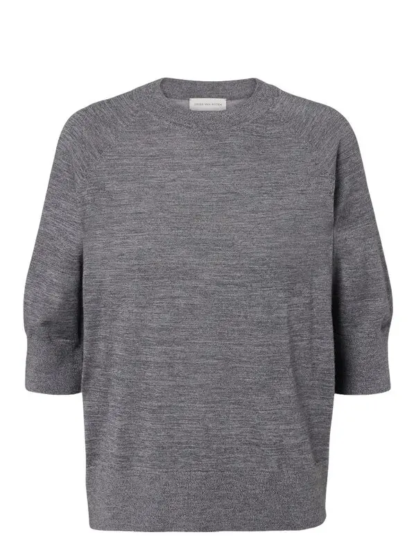 Dries Van Noten Wool Crewneck Sweater - Grey