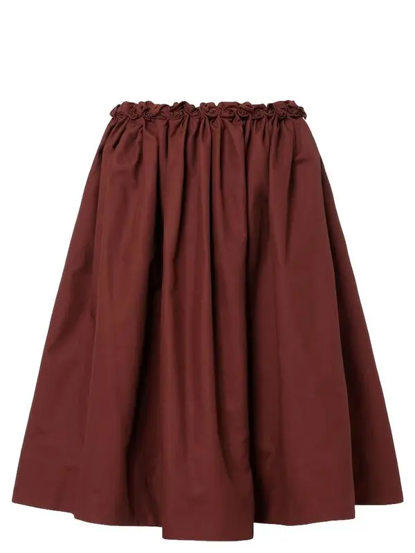 SHUSHU/TONG Bow-detail Satin Midi Dress - Brown