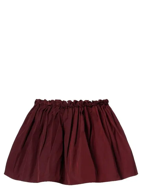 SHUSHU/TONG Pleated Mini Dress - Burgundy