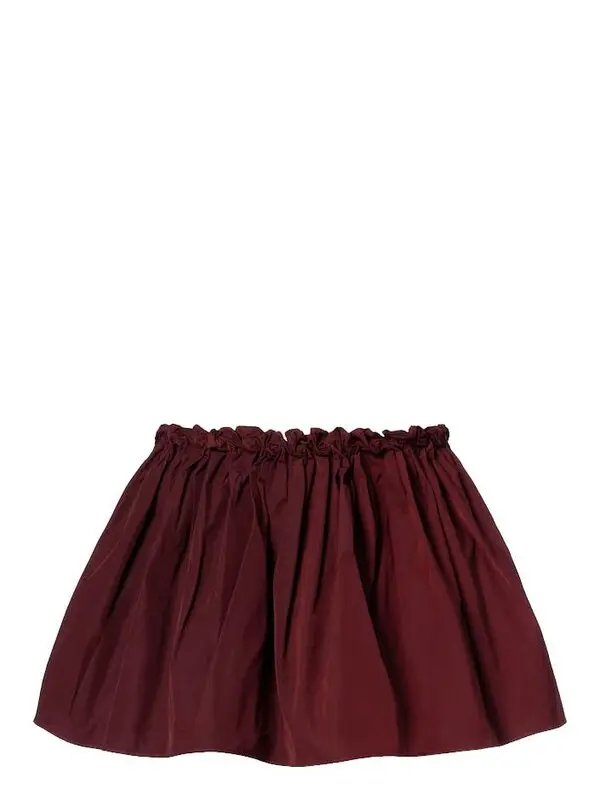 SHUSHU/TONG Knitted Wool-blend Minidress - Burgundy